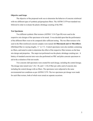 Report on Plastic Shrinkage Testing | DOC | Civil Engineering Industry ...