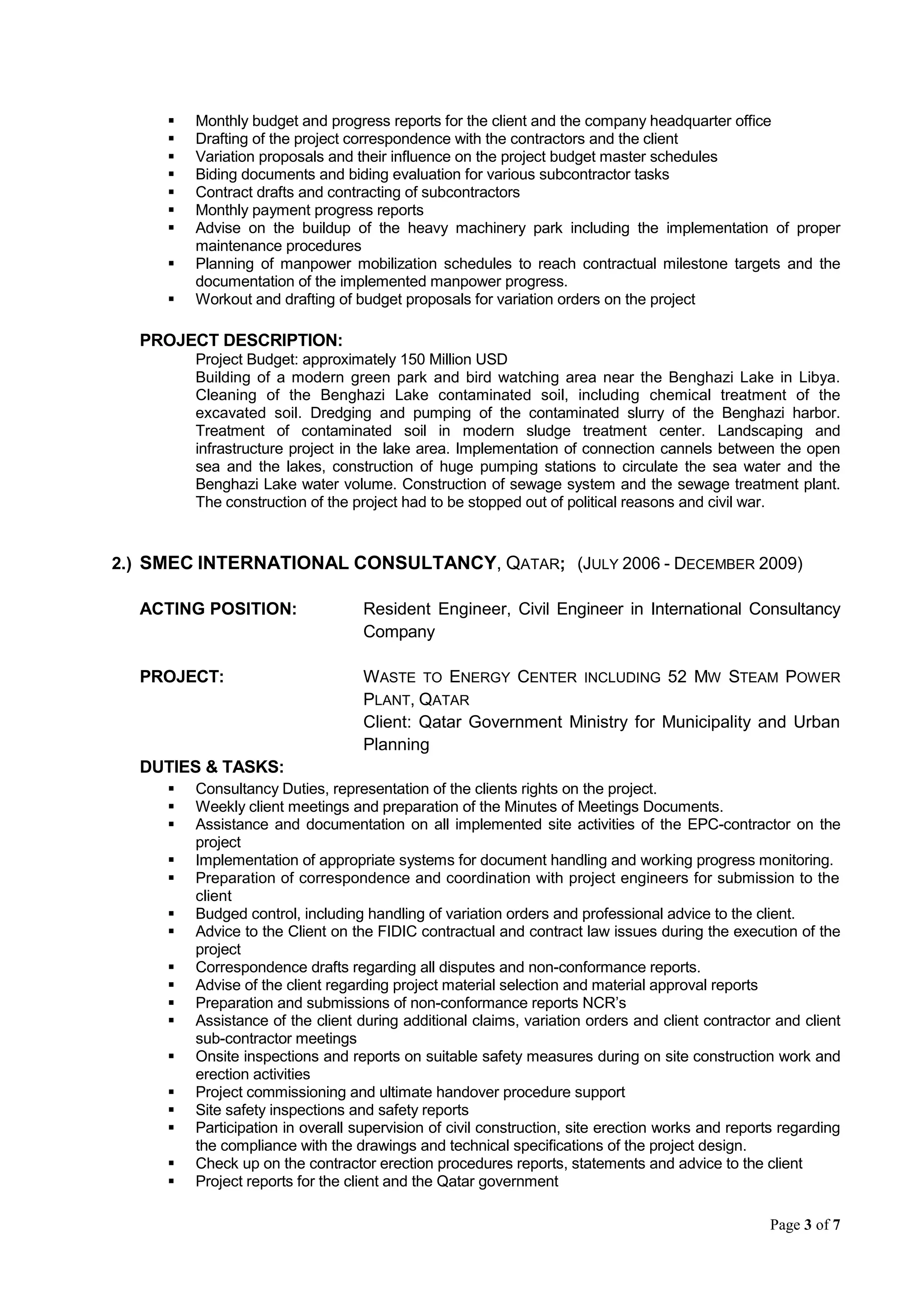 CURRICULUM VITAE World Bank Format V3 | PDF