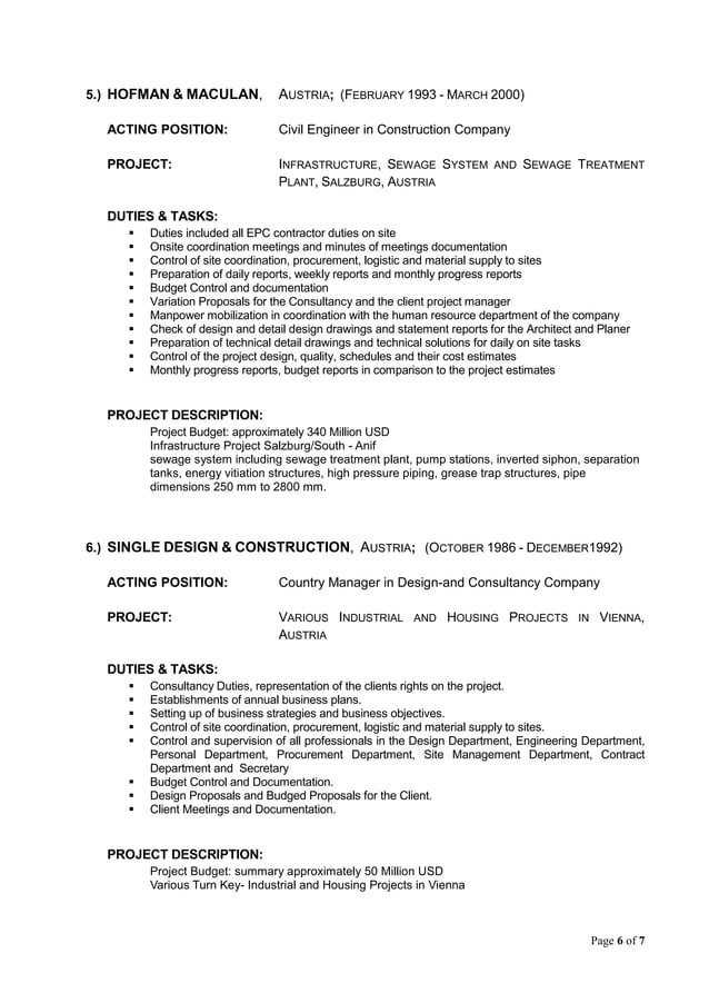 CURRICULUM VITAE World Bank Format V3 | PDF