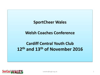 SportCheer Wales - Conference Slides | PPTX