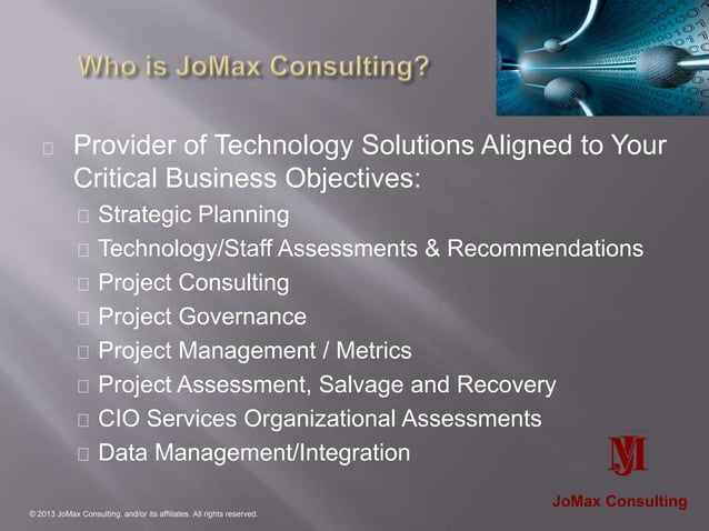 JoMax Consulting Introduction | PPT