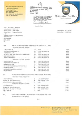Certified Forte Transcript | PDF