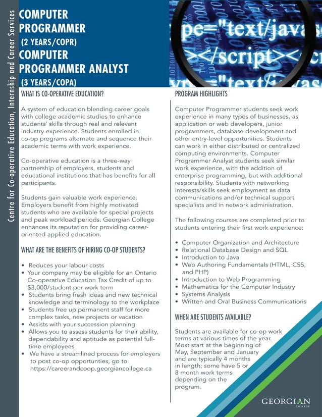 COPR_COPA_Computer_Programmer_Analyst_2013 | PDF