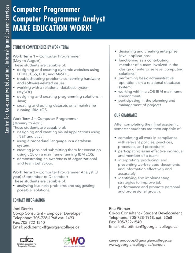 COPR_COPA_Computer_Programmer_Analyst_2013 | PDF