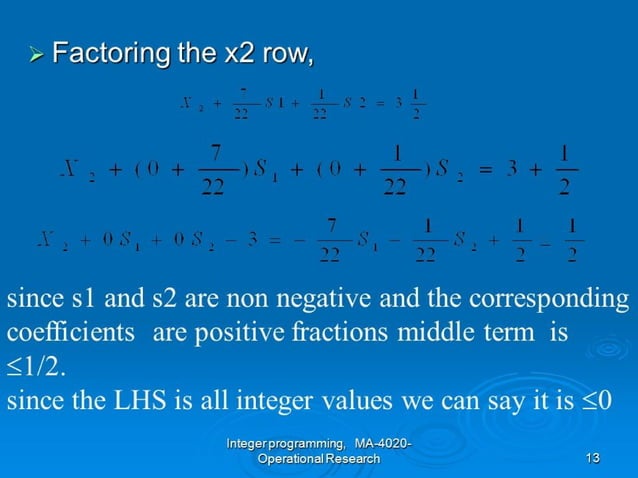 Integer Programming - Operations Research | PPT