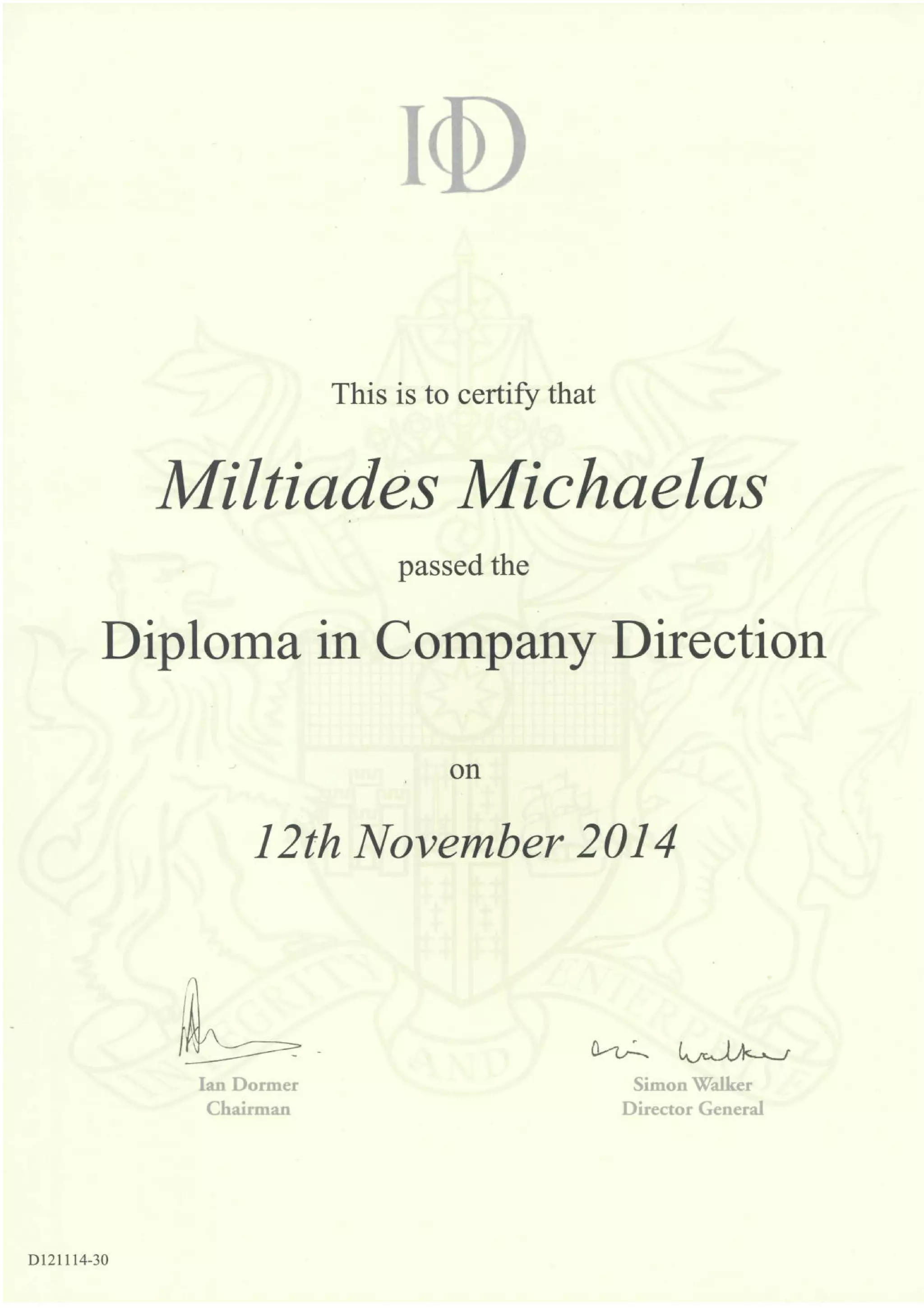 Iod Diploma Certificate | PDF