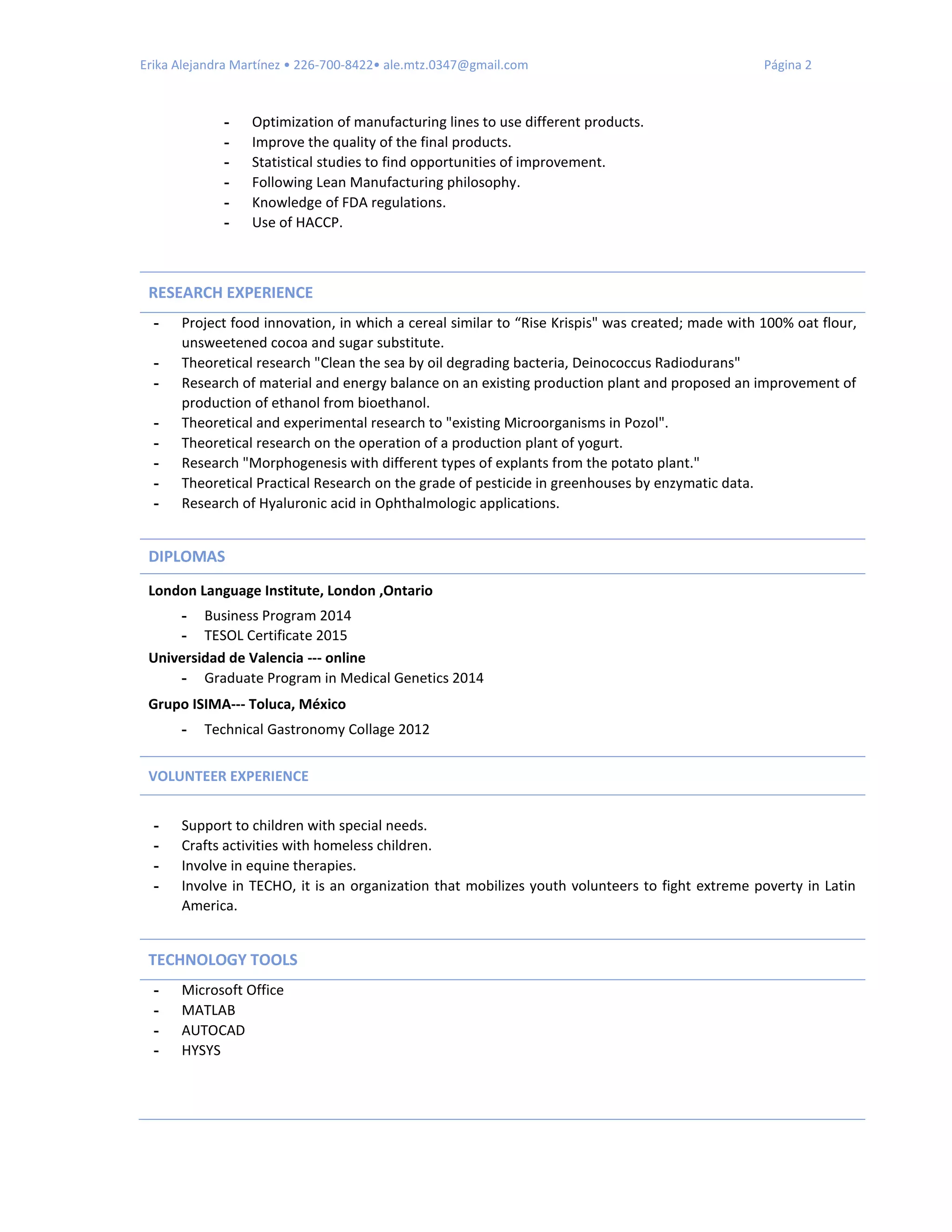 RESUME_ErikaMtzM | PDF