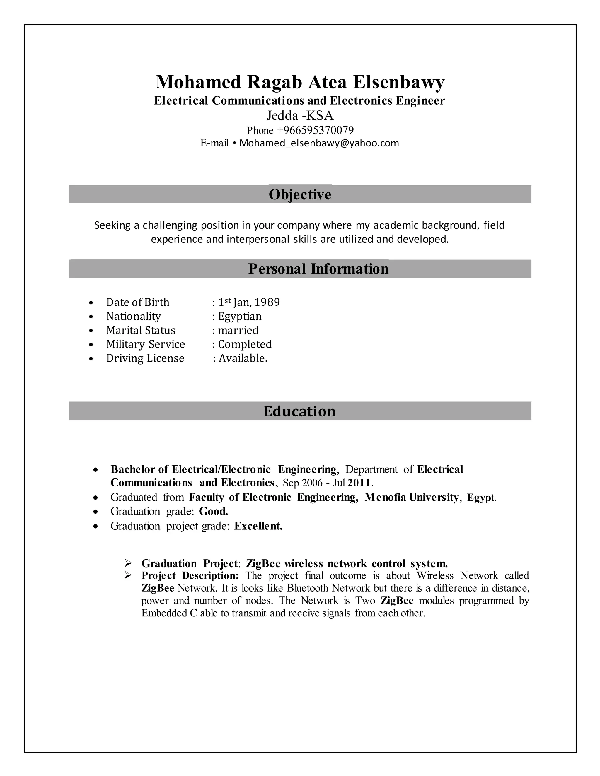 Mohamed Ragab CV | PDF