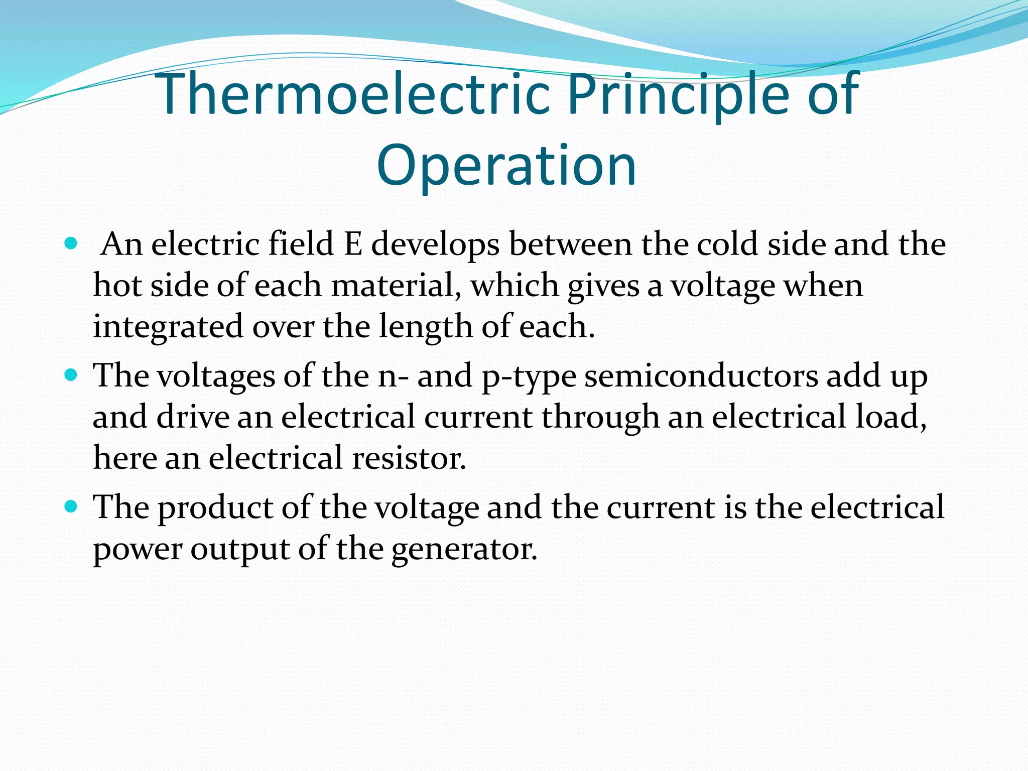 Thermoelectric Generation | PPTX