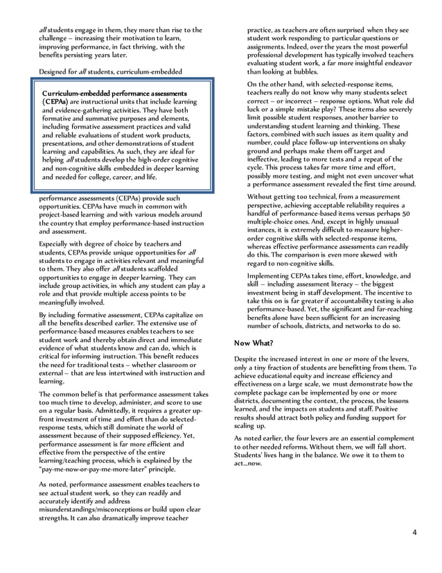 Equity-Efficiency-Effectiveness through Assessment Levers - 1-23-15 | DOCX