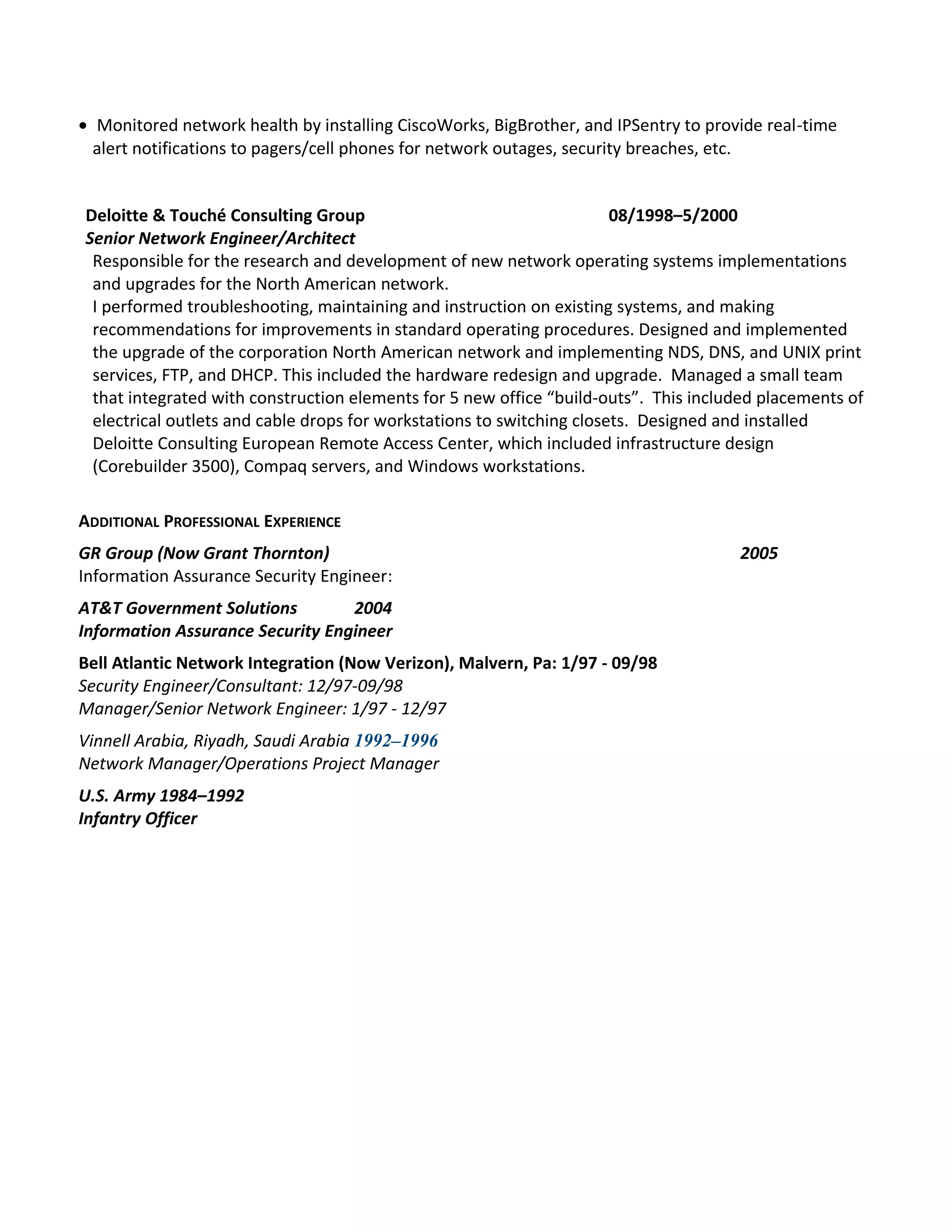 08252016 John D Resume ITIL PMP CISSP CSM CISA1 | DOC