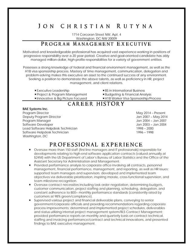 Jon Christian Rutyna Resume | PDF | Human Resources | Business