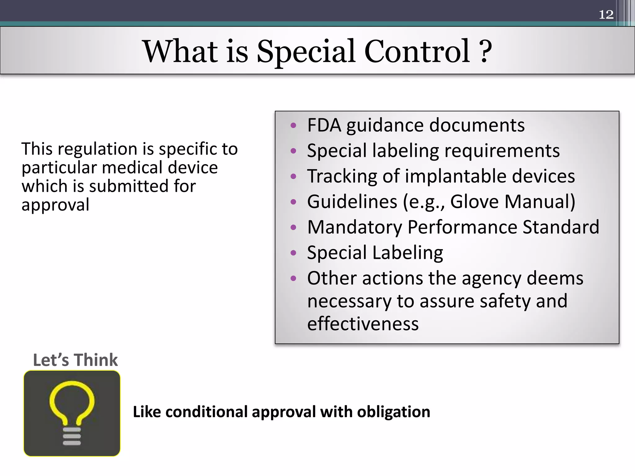 Regulation of Medical Devices in US | PPTX