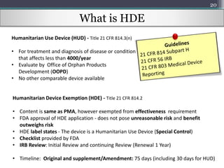 Regulation of Medical Devices in US | PPTX
