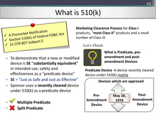 Regulation of Medical Devices in US | PPTX