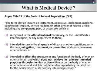 Regulation of Medical Devices in US | PPTX