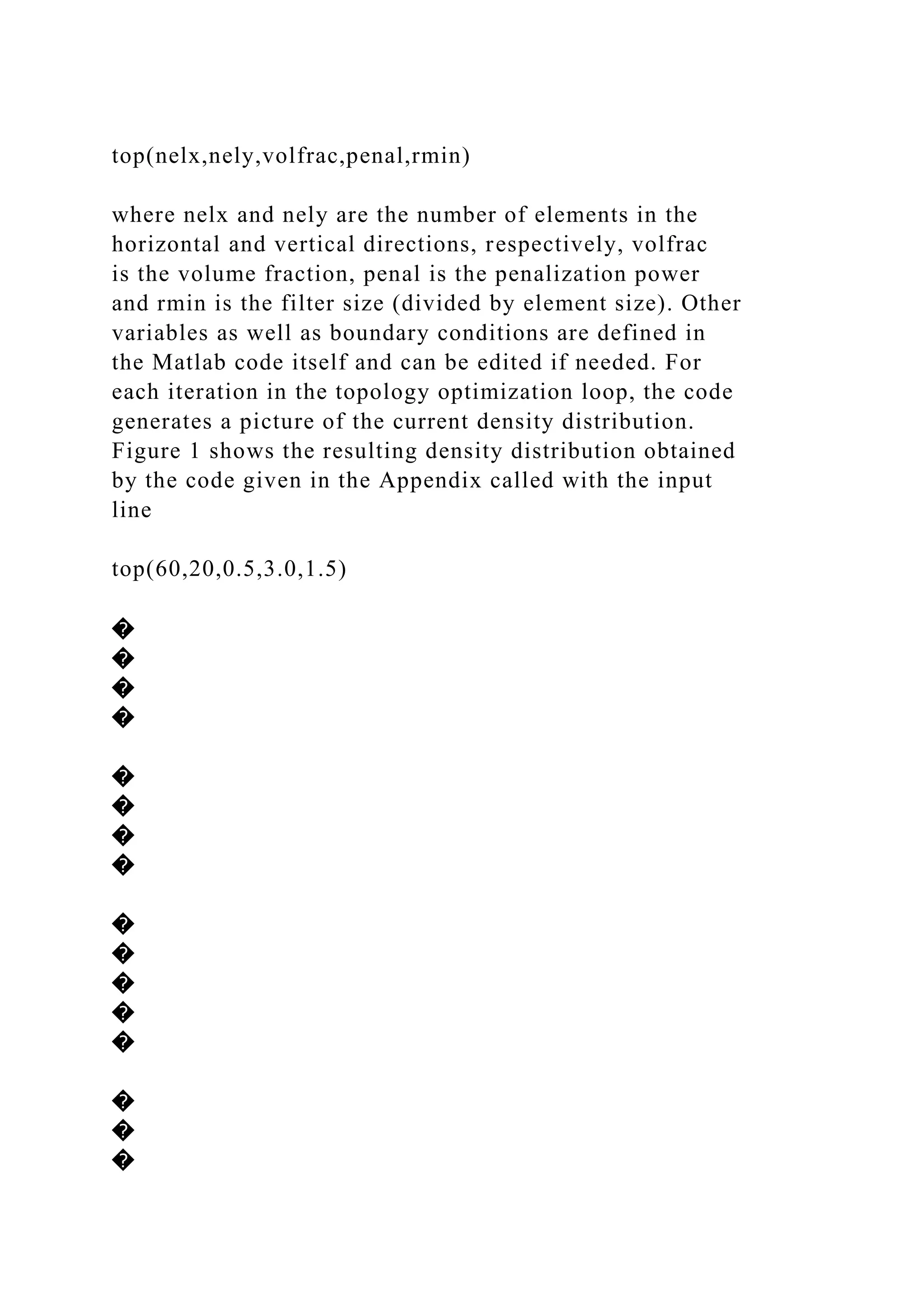 A 99 LINE TOPOLOGY OPTIMIZATION CODE BY OLE SIGMUND, JANUARY .docx