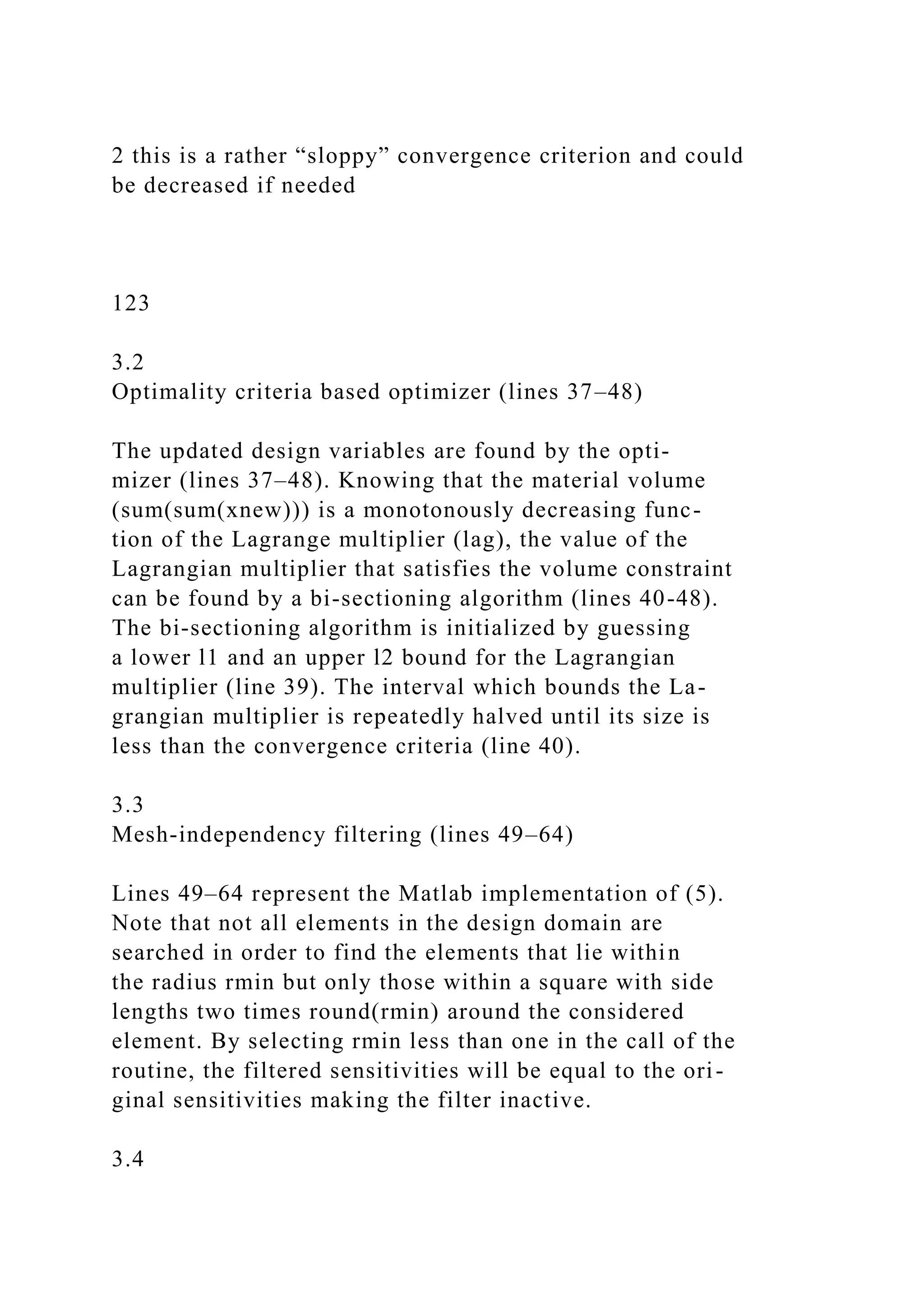 A 99 LINE TOPOLOGY OPTIMIZATION CODE BY OLE SIGMUND, JANUARY .docx