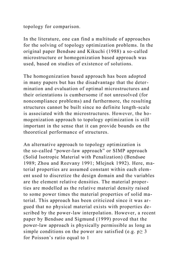 A 99 LINE TOPOLOGY OPTIMIZATION CODE BY OLE SIGMUND, JANUARY .docx