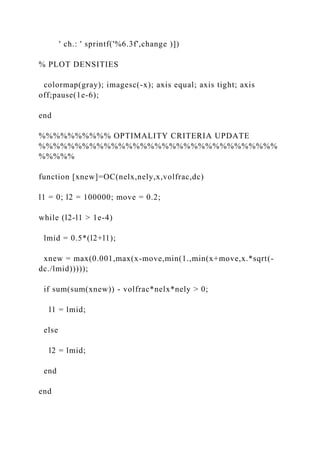 A 99 LINE TOPOLOGY OPTIMIZATION CODE BY OLE SIGMUND, JANUARY .docx