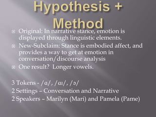 Stance As Embodied Affect | PPTX | Science