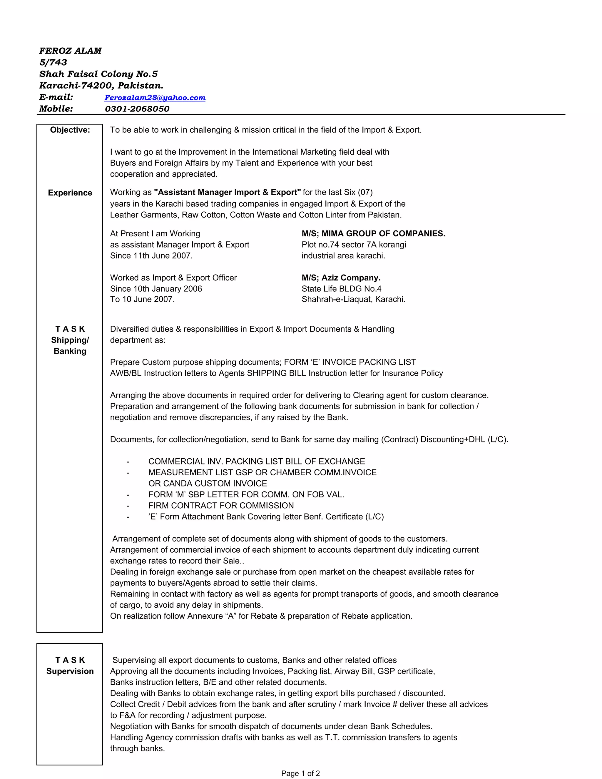 Curriculum vitae | PDF