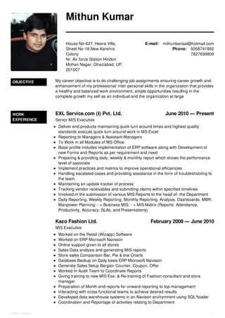 Mihun_Kumar CV | PDF