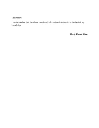 Meraj Khan CV 16-11-2014 | PDF