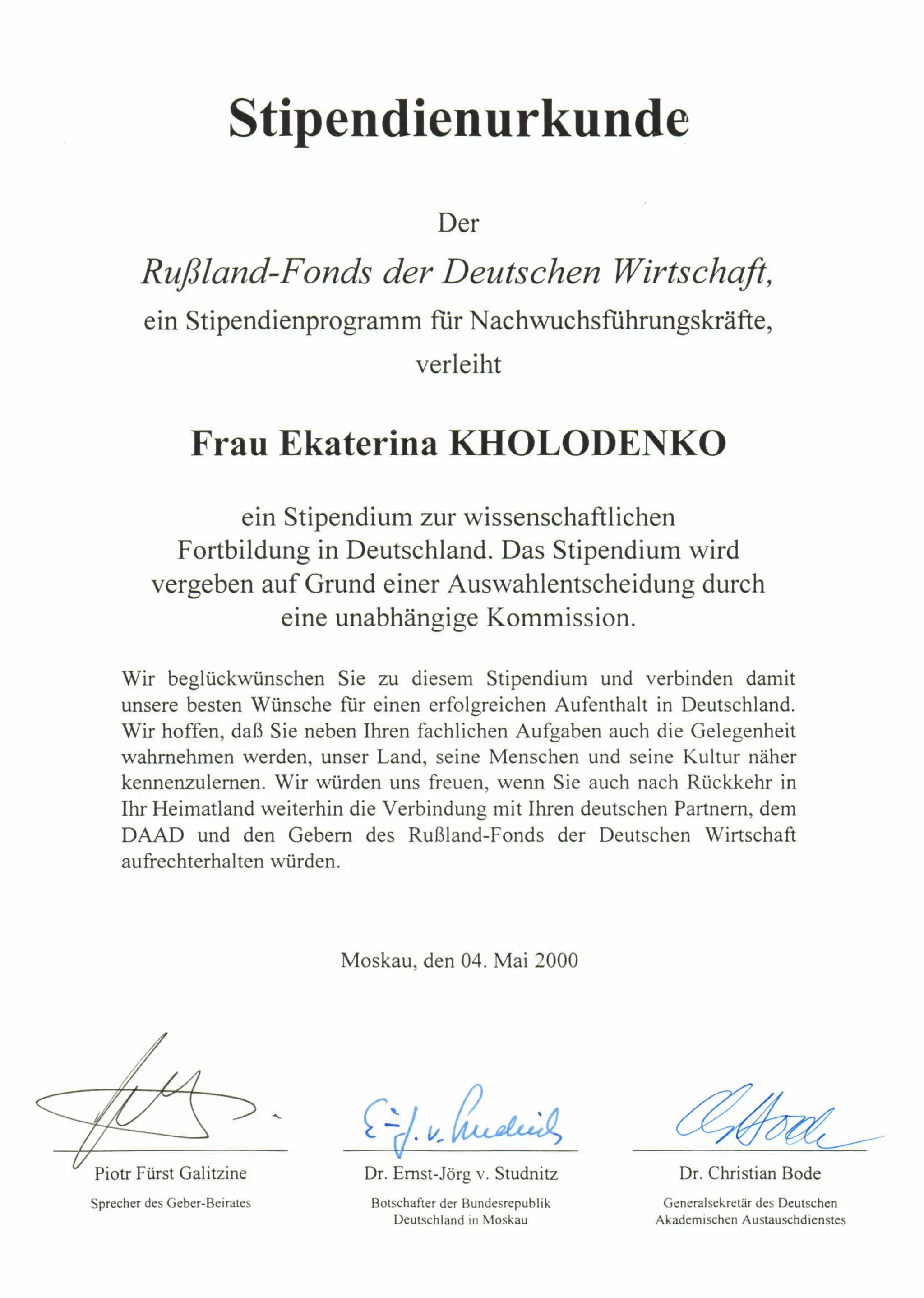 scholarships certificate DAAD | PDF