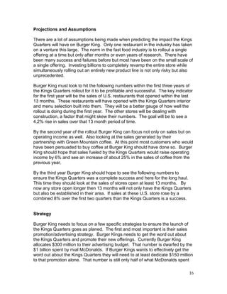 Burger King-Marketing Strategy Report | PDF