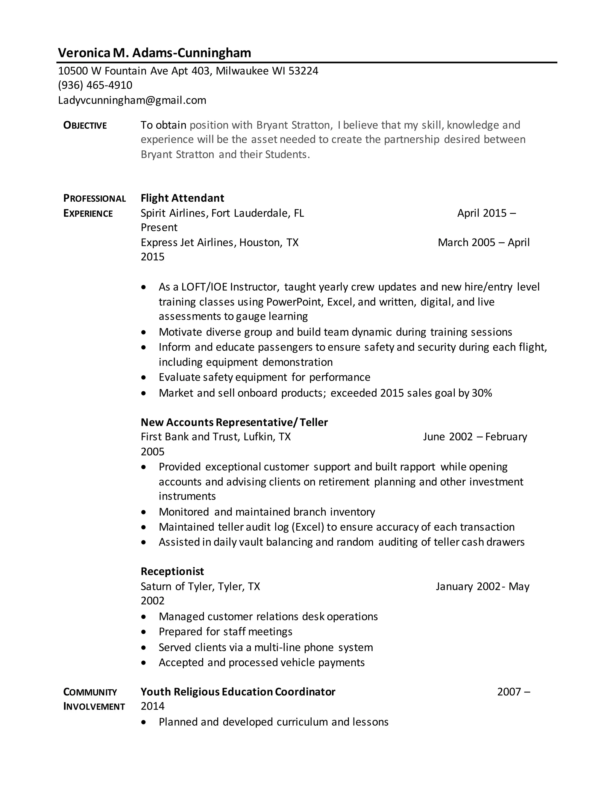 Veronica Resume Updated 2016 | DOCX