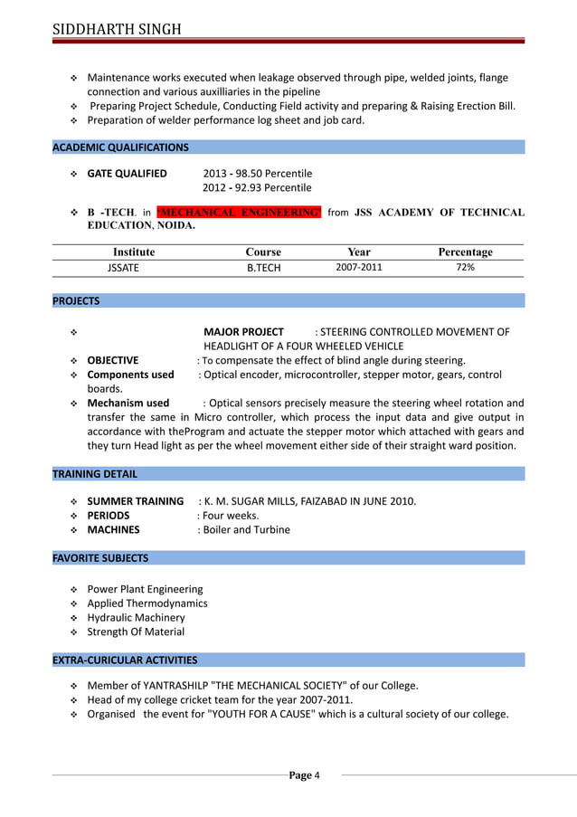 Siddharth_resume_Engg. | PDF