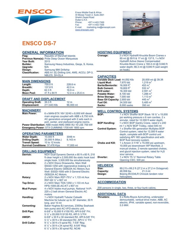 ENSCO-DS-7 | PDF