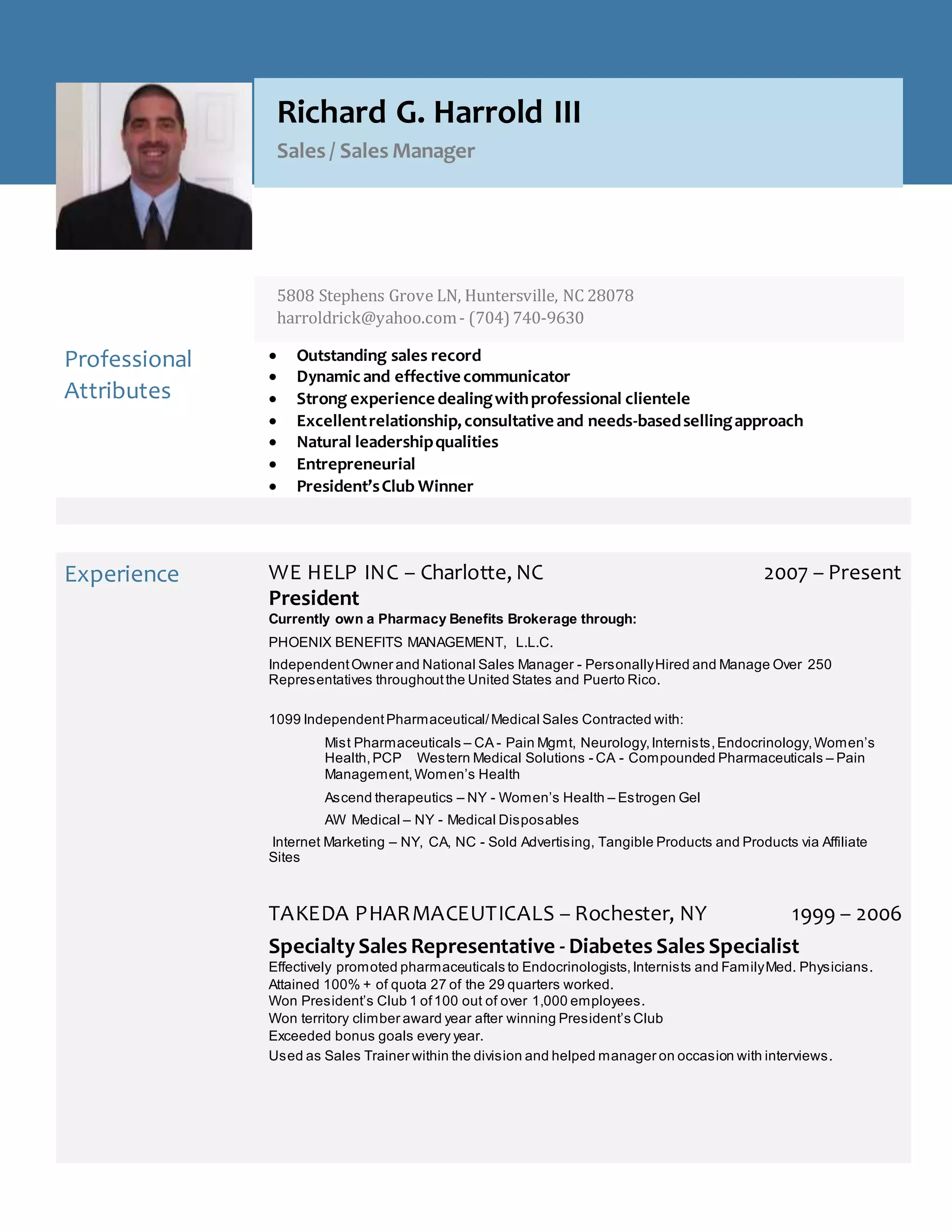 Richard Harrold Resume 2017 | PDF