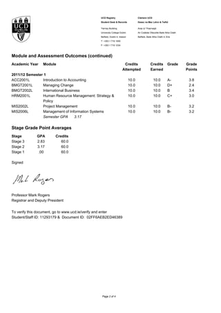 Academic Transcript | PDF
