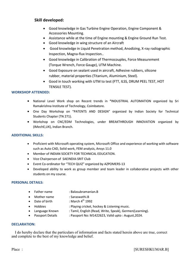 Suresh CV | PDF