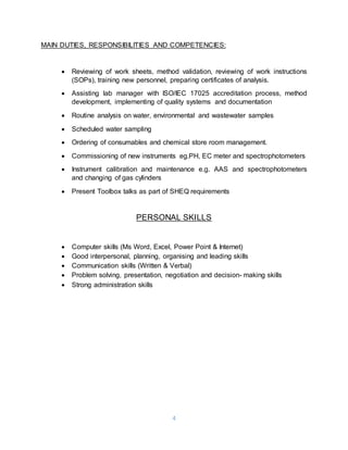 Curriculum vitae for Dunga Edmond Ntini | PDF