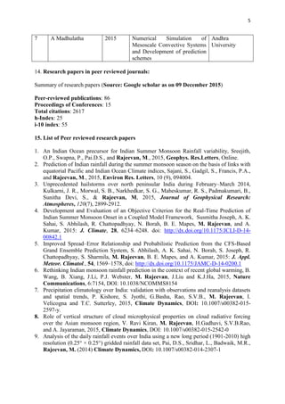 CV_Rajeevan_09_December2015 | PDF