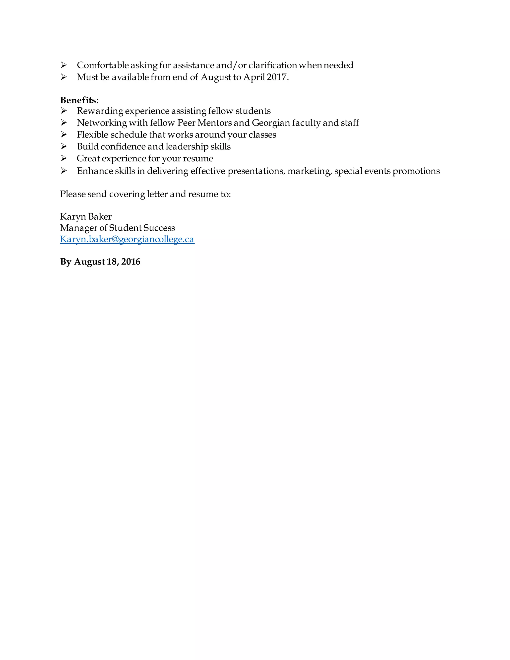 PEER MENTOR JOB DESCRIPTION (002) | DOCX