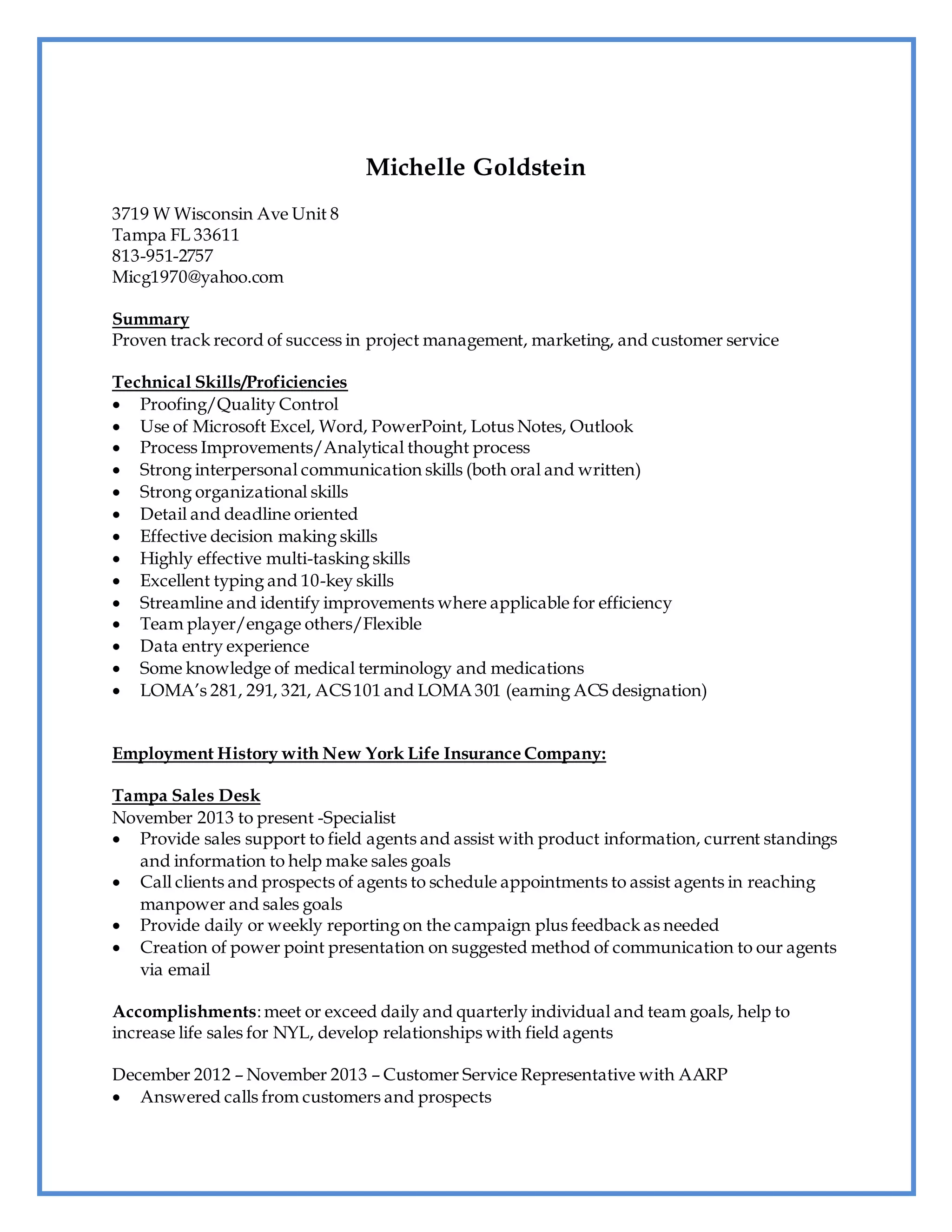 Michelle Goldstein 2015 Resume | DOCX