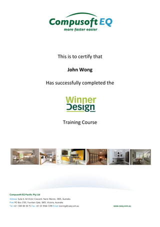 WD Cert - John Wong | PDF