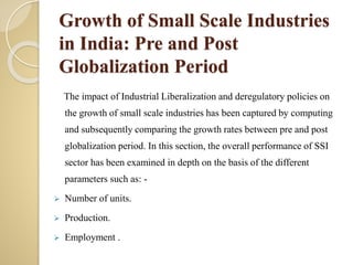 Impact of Globalization on Small Scale Industries in (1) | PPTX