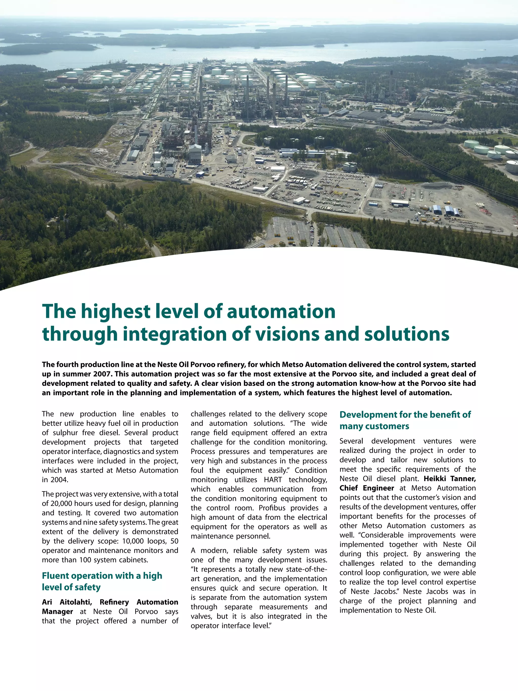 Neste Oil Diesel Porvoo case A4 | PDF