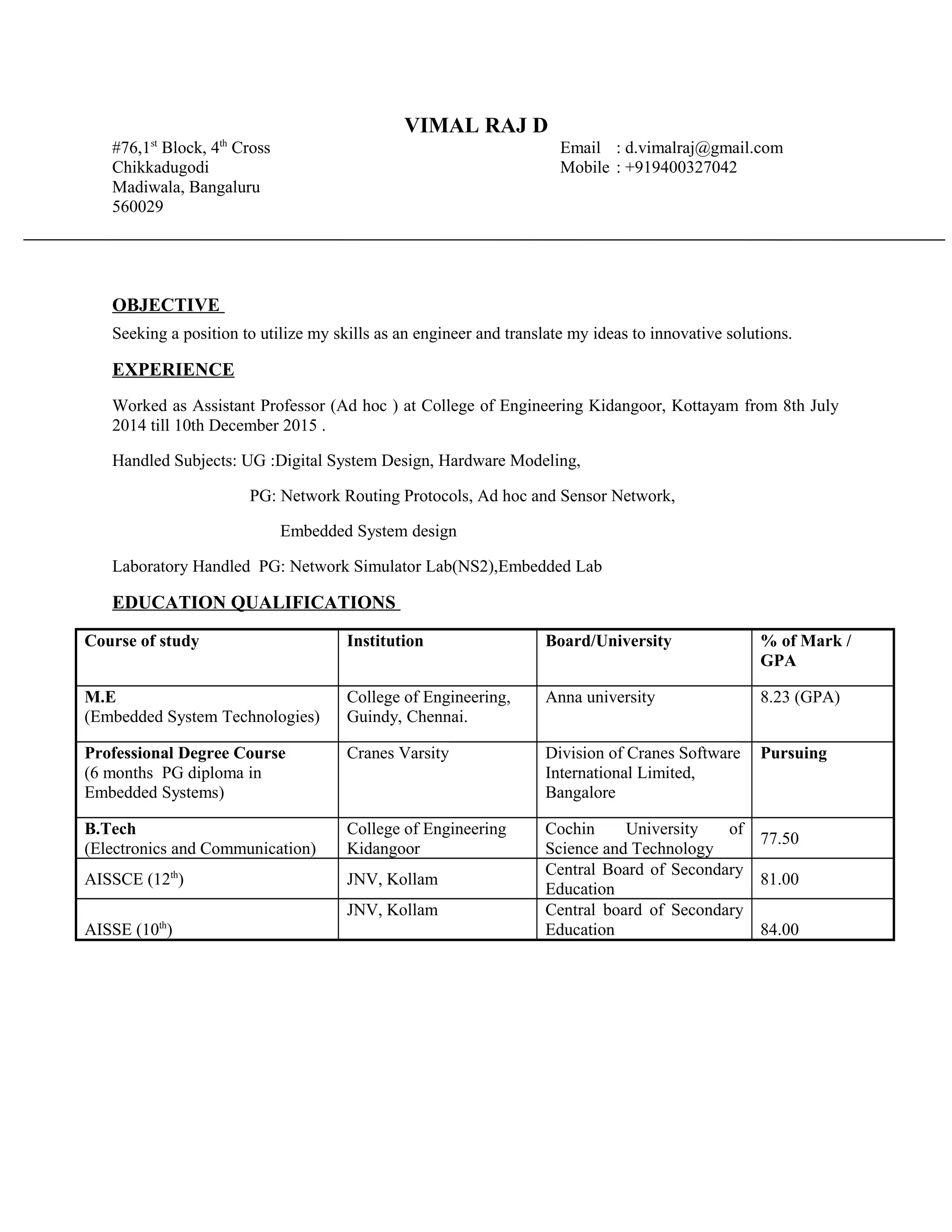 RESUME_VIMAL_01_06_16 | DOC
