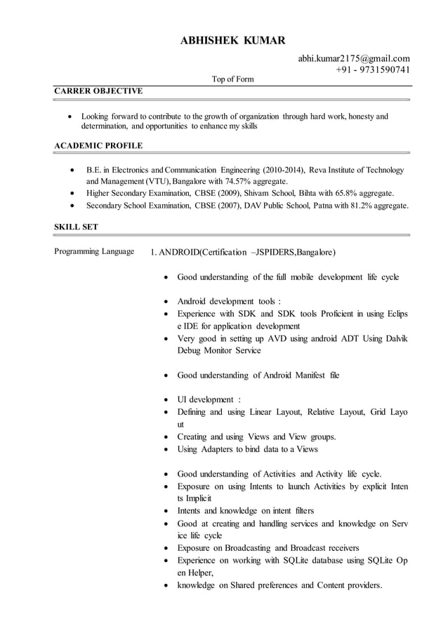 Abhishek_Kumar_Resume | DOCX | Programming Languages | Computing