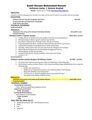 samir hassan CV Tester | PDF