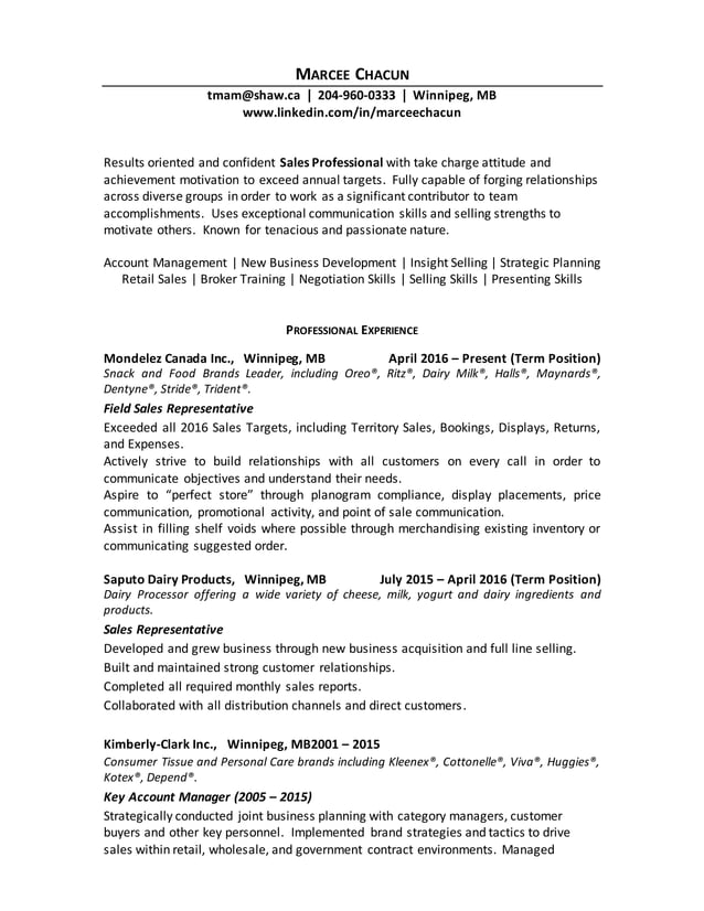 Marcee Chacun Resume | DOCX