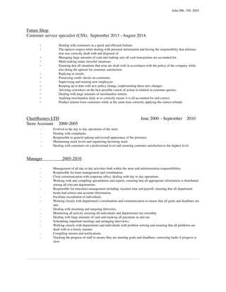 John Gayer. CV! | PDF