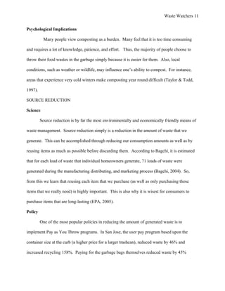 Waste Watchers | PDF