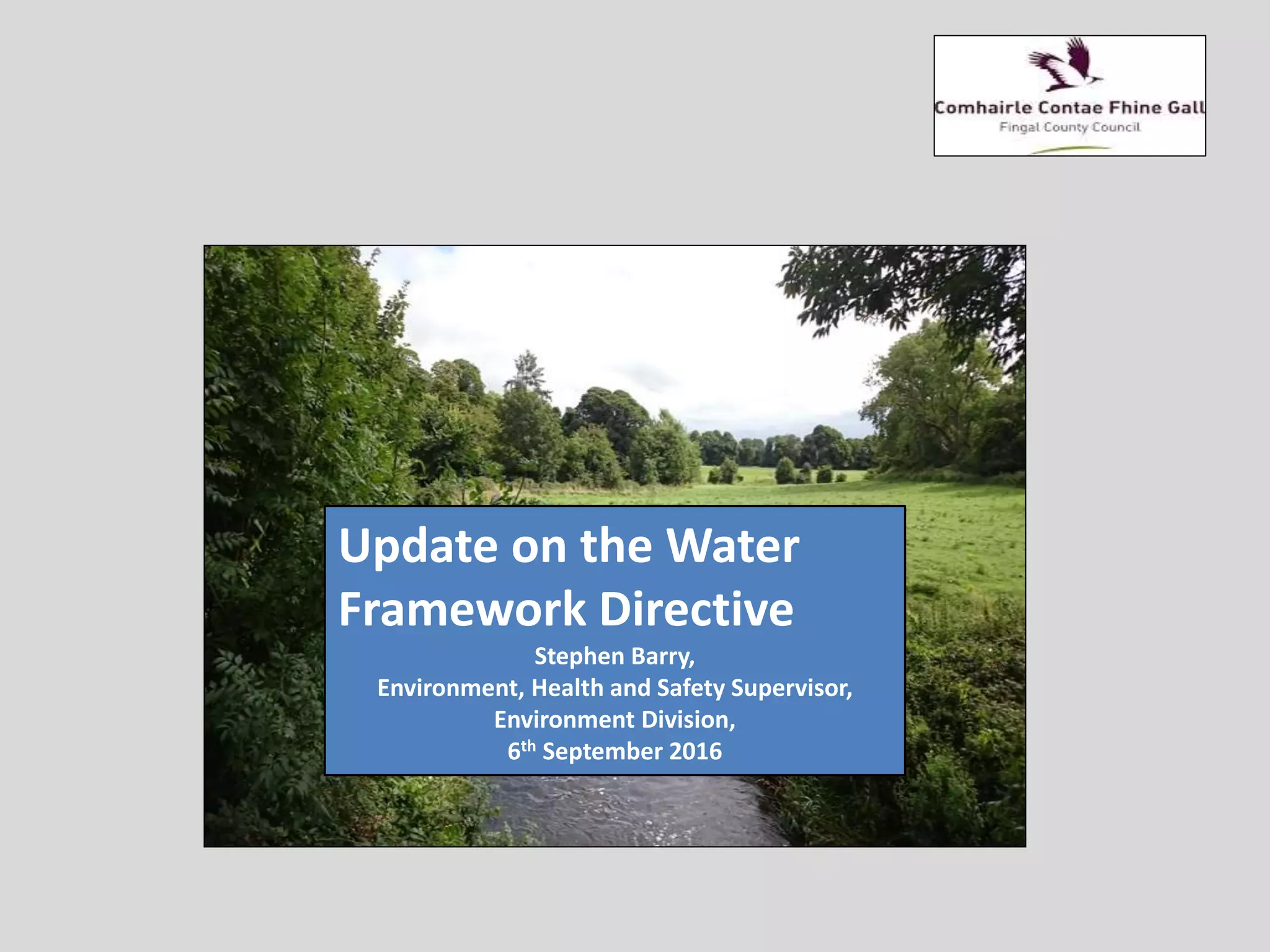 SPC Water Framework Directive_Final | PPT